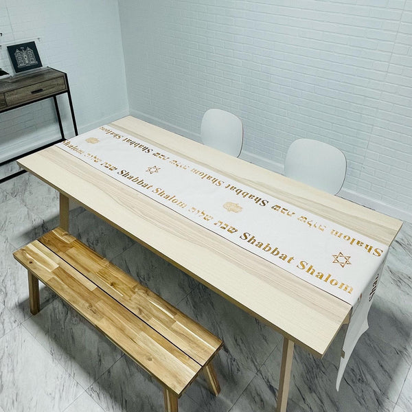 Shabbat shalom table runner – Ella Judaica LLC